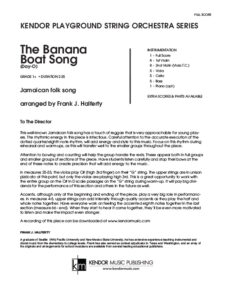 The Banana Boat Song – Full Score – Kendor Music Publishing