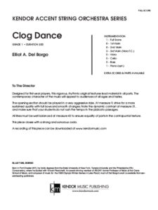 Clog Dance – Full Score – Kendor Music Publishing