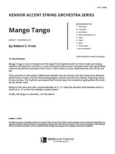 Mango Tango – Full Score – Kendor Music Publishing