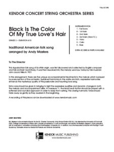 Black Is The Color Of My True Love’s Hair – Full Score – Kendor Music ...