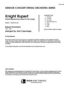 Knight Rupert – Full Score – Kendor Music Publishing