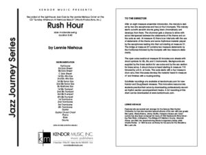 Rush Hour – Full Score – Kendor Music Publishing