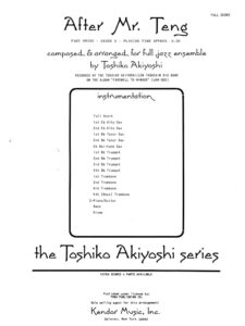 After Mr. Teng – Full Score – Kendor Music Publishing