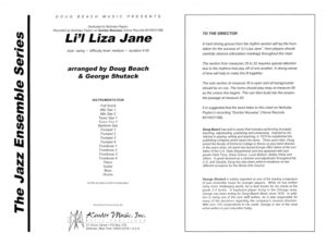 Li’l Liza Jane – Full Score – Kendor Music Publishing